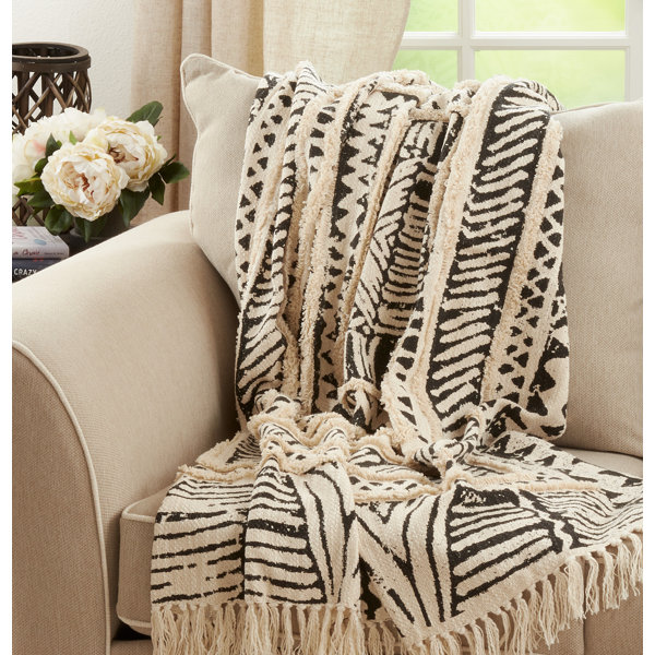 Saro Sevan Woven Throw Blanket | Wayfair
